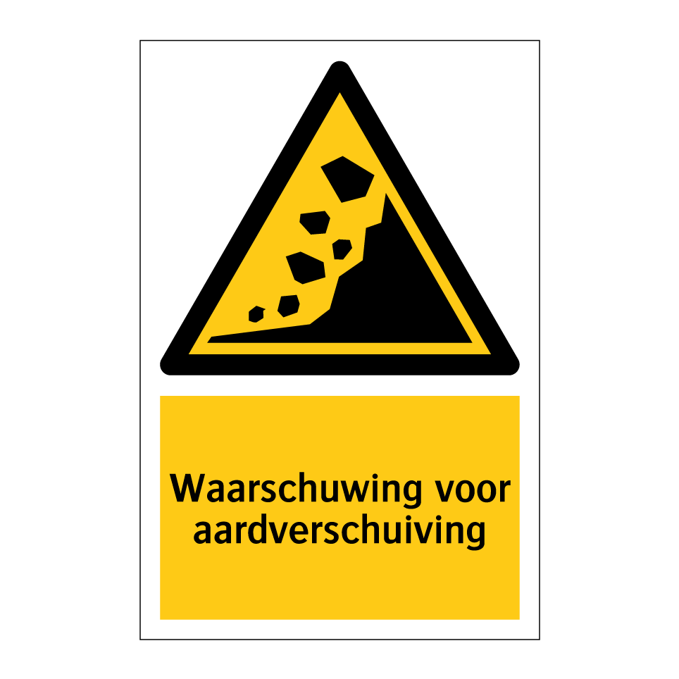Koop Waarschuwing voor aardverschuiving bord | SignOnline | NL-W6466
