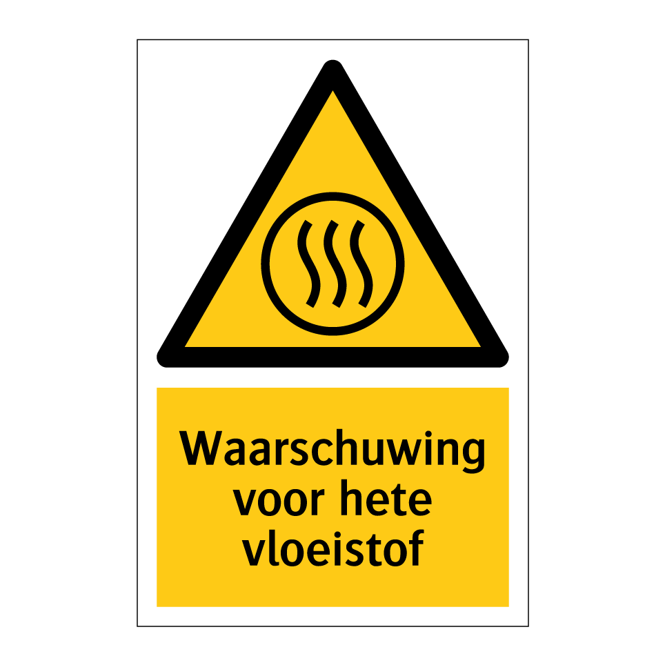 Koop Waarschuwing voor hete vloeistof bord | SignOnline | NL-W6610