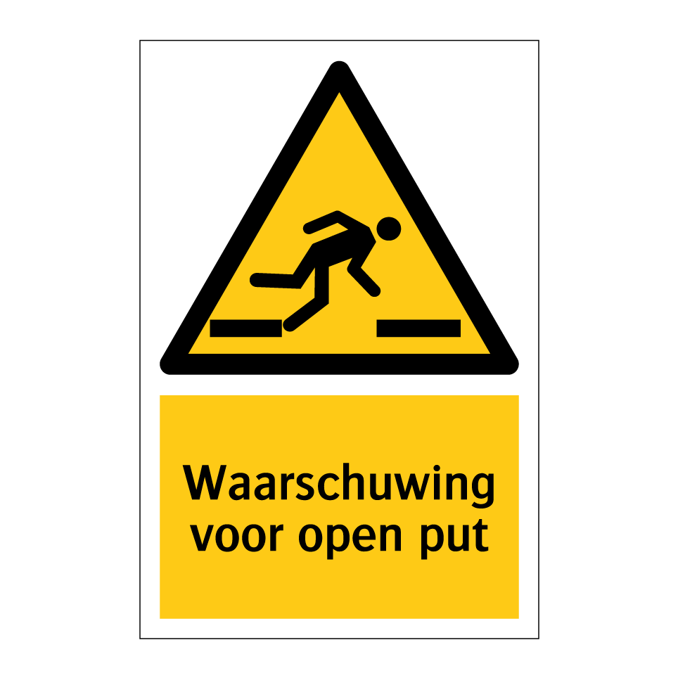Koop Waarschuwing voor open put bord | SignOnline | NL-W6639