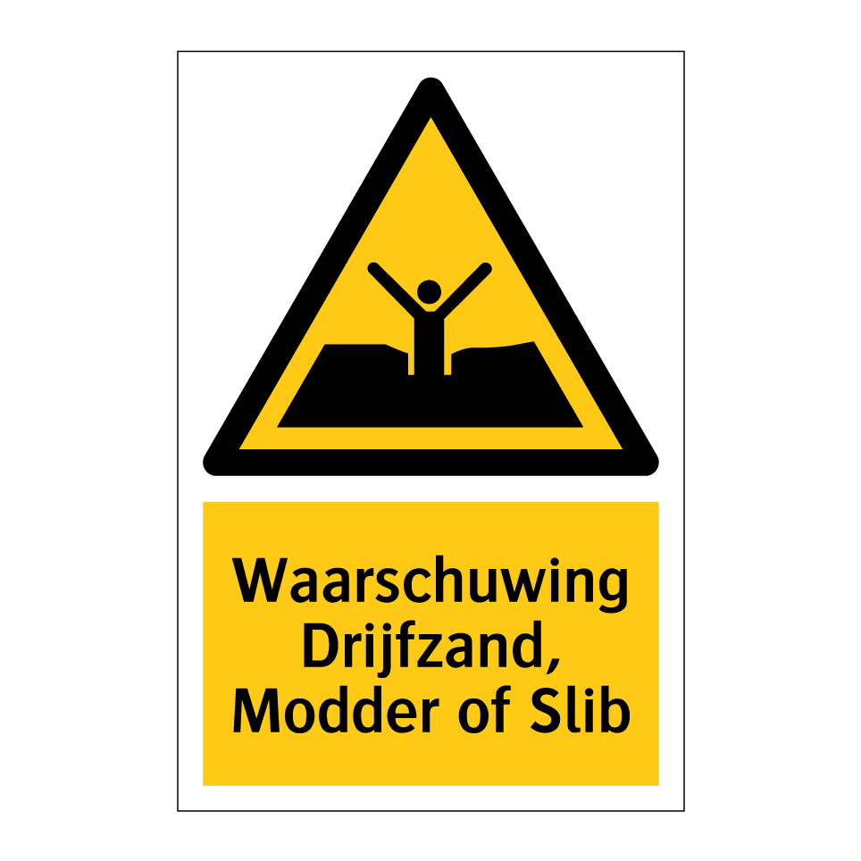 Koop Waarschuwing Drijfzand, Modder of Slib bord | SignOnline | NL-W6711