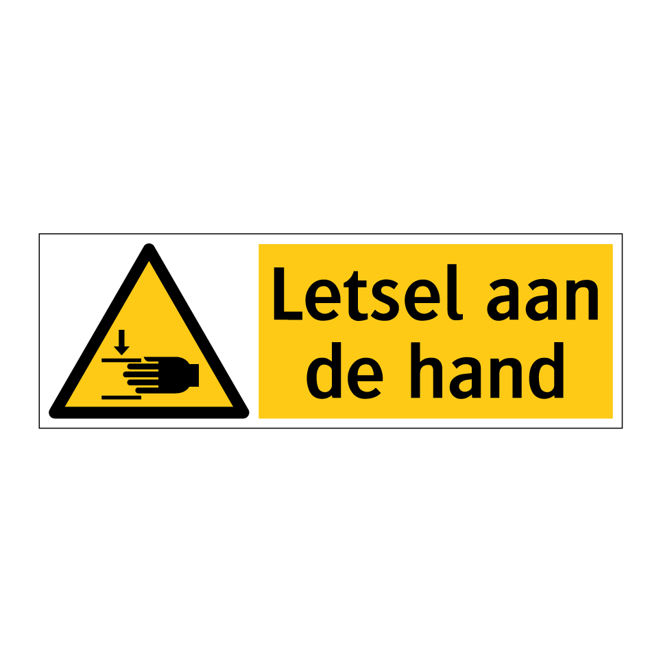Koop Letsel aan de hand bord | SignOnline | NL-W8212