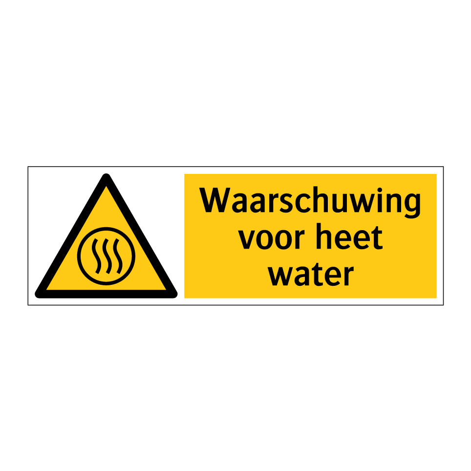 Koop Waarschuwing voor heet water bord | SignOnline | NL-W8708