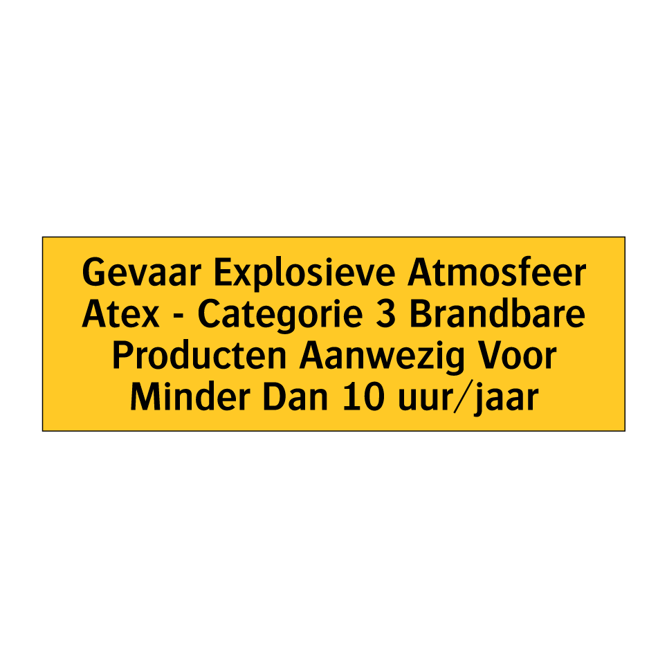 Koop Gevaar Explosieve Atmosfeer Atex - Categorie 3 /.../ bord ...