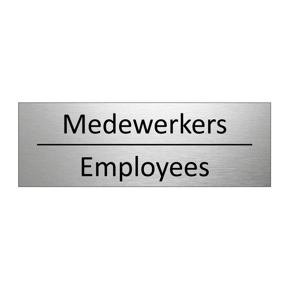 Koop Medewerkers - Employees bordje | SignOnline | NL-I581