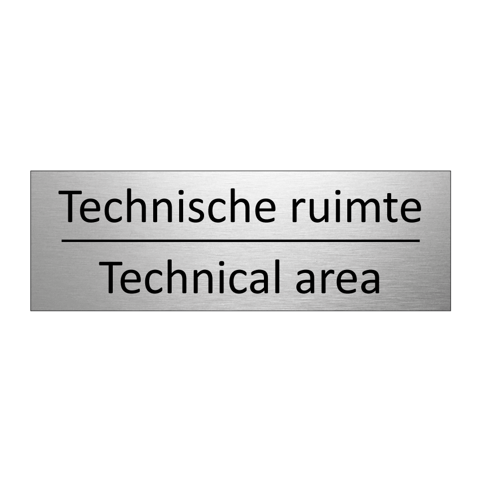 Koop Technische ruimte - Technical area bordje | SignOnline | NL-I648